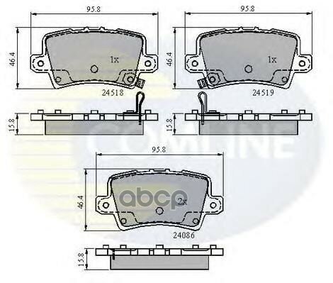 Колодки тормозные Comline CBP31587 задние Honda Civic комплект тормозной системы