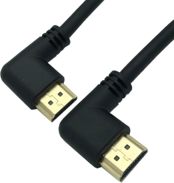 Угловой кабель HDMI 90 градусов, левый-левый, 1.4b FullHD,3D, 0.5 метра