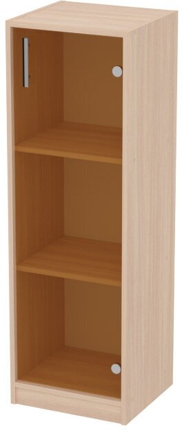 Шкаф Меб-фф Офисный шкаф СБ-61+А-5+С-17МВ тон. бронза цвет Дуб Молочный 40/37/123 см