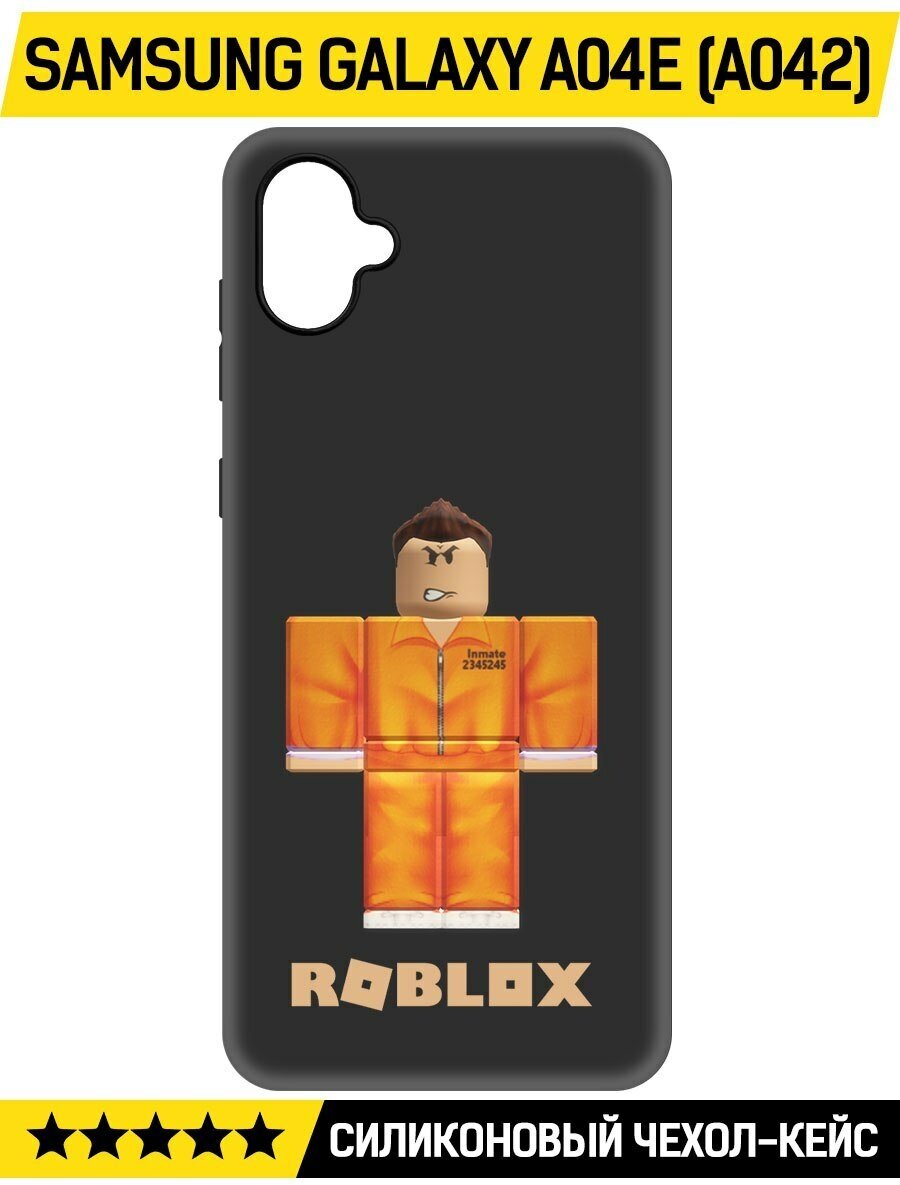 Чехол-накладка Krutoff Soft Case Roblox-Заключенный для Samsung Galaxy A04e (A042) черный