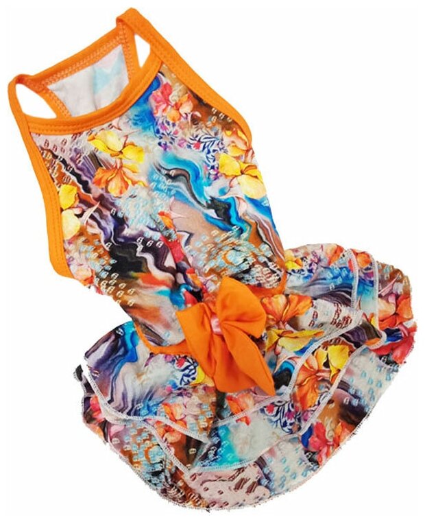 FOR MY DOGS платье для собак оранжевое 415SS-2019 (12)
