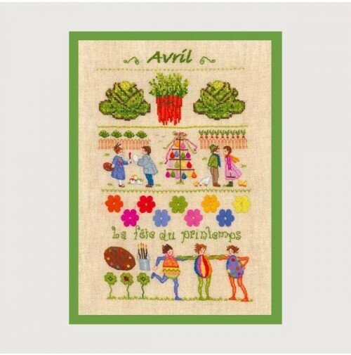 Набор для вышивания Le Bonheur Des Dames Avril, Апрель, 18х28 см (ND. BD.1153)