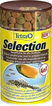 Tetra Selection Корм для всех видов рыб 4 вида хлопья/чипсы/гранулы, 100 мл