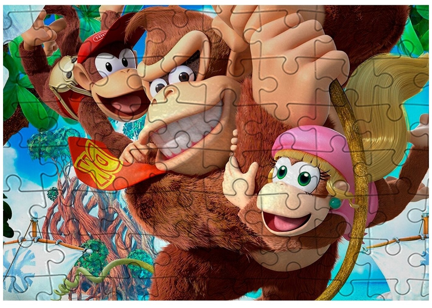 Пазл картонный А4: модель Donkey Kong-26