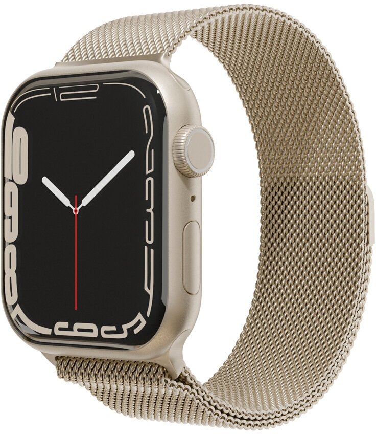 Ремешок из нержавеющей стали сетчатый VLP для Apple Watch 42/44/45, золотой