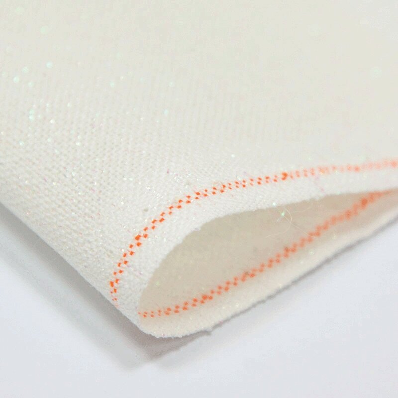 Канва Zweigart Brittney Star Lugana 28 ct. 35х25 см. (цвет-11 белый с перл люрексом)