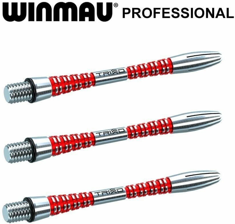 Хвостовики для дротиков Winmau Triad Aluminium Red (Medium - 47мм). Аксессуары для Дартс. 3 хвостовика.