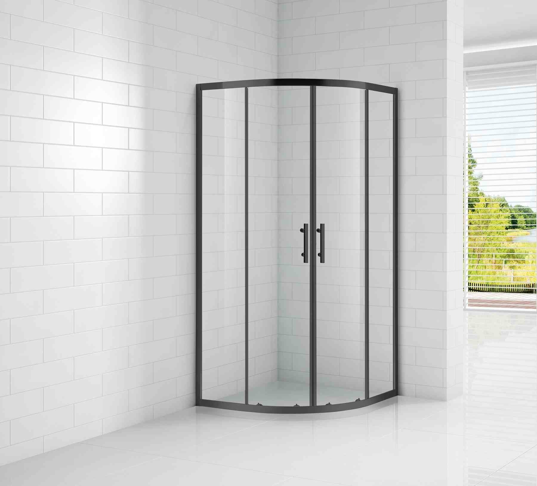 Душевой уголок (90х90) CEZARES ECO ECO-O-R-2-90-C-NERO