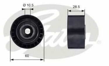 Ролик ремня ГРМ FORD ESCORT 1.6 - 1.8 16V 92] Gates T42036