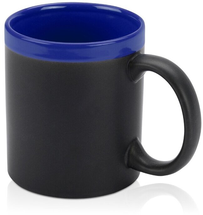 Кружка Oasis "Да Винчи", 320 мл, с покрытием для рисования мелом, цвет черный/синий