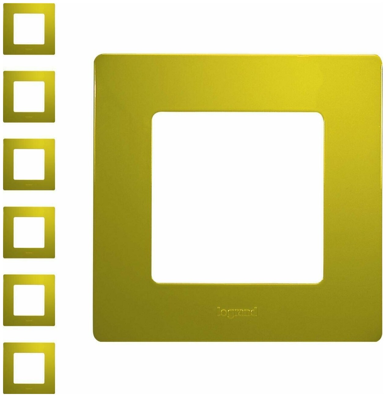 Рамка Legrand Etika одноместная универсальная зеленый папоротник (комплект из 6 шт)