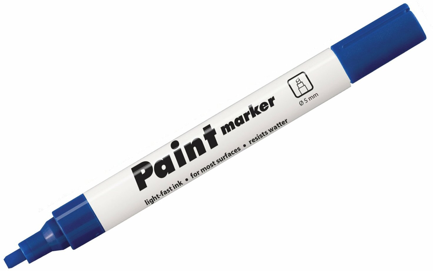 Упаковка 6 шт. Маркер-краска лаковый (paint marker) синий CENTROPEN, скошенный наконечник, 1-5 мм, 9100, 5 9100 9906