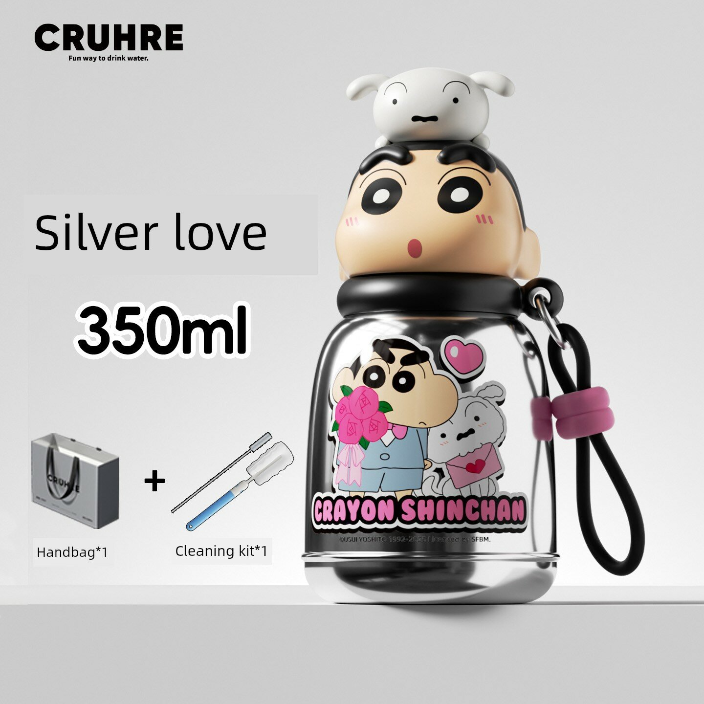 Кружка термос с серебряной скрытой надписью LOV 350 мл для детей студенческая питьевая посуда уникальный дизайн