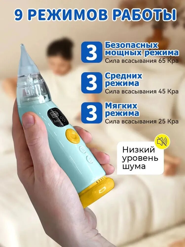 Аспиратор назальный детский электрический для новорожденных