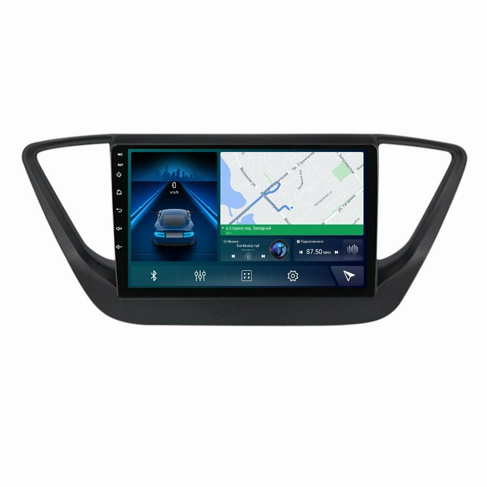 Магнитола CRS-300 Хендай Солярис 2 Hyundai Solaris 2017-2020 - Android 13 - Процессор 8 ядер - Память 4+64Gb - Carplay - DSP 36 полос - 4G(Sim)