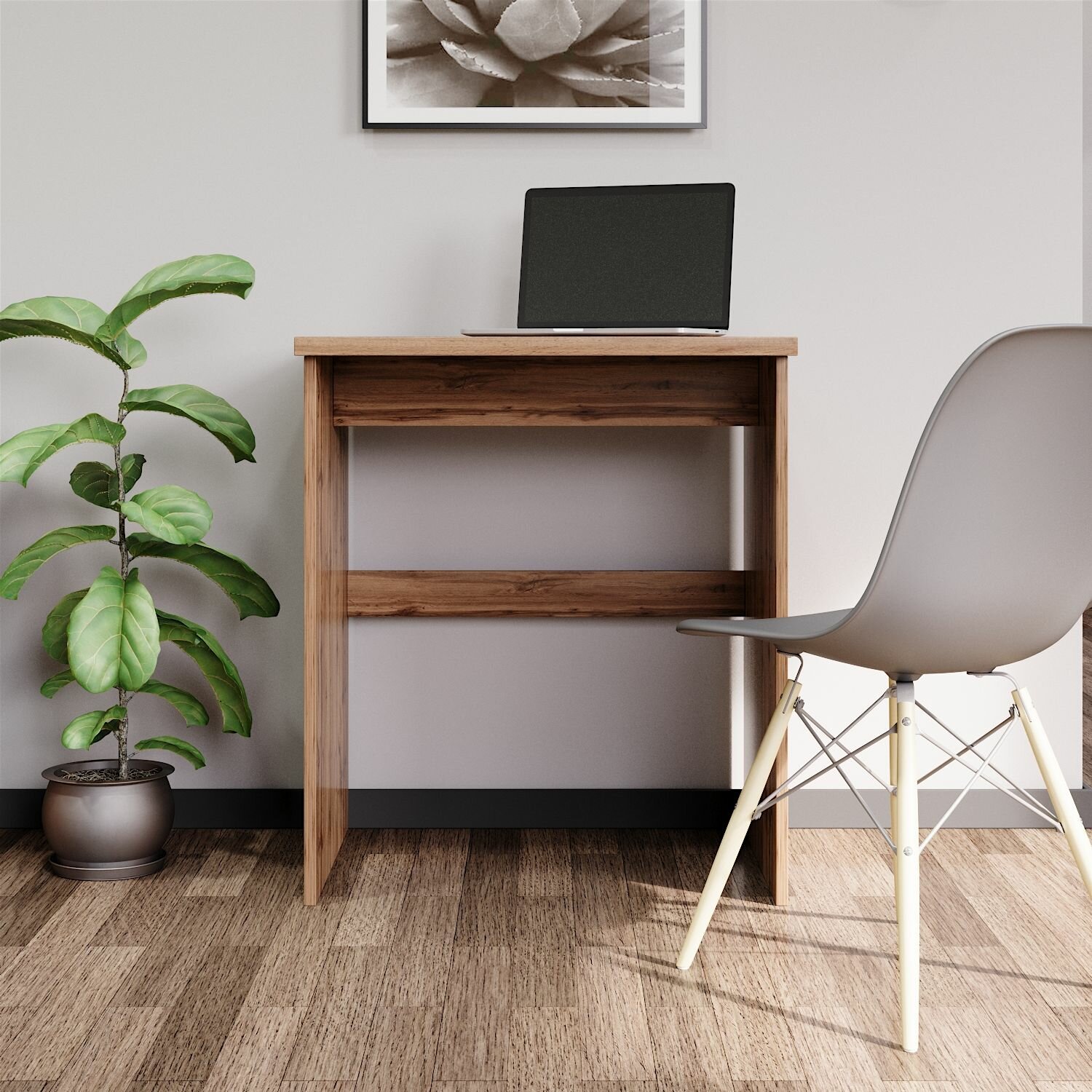 Туалетный консольный столик Дуб Вотан, стол косметический, детский рабочий стол domokomod 66*50*75