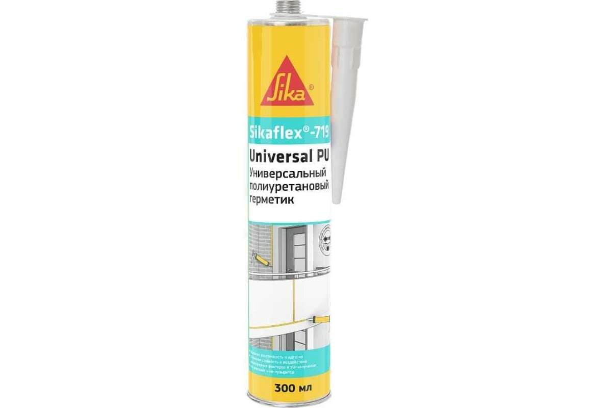 SIKA Flex-719 Universal PU темно-коричневый Картридж 300мл. Универсальный эластичный полиуретановый герметик 754136