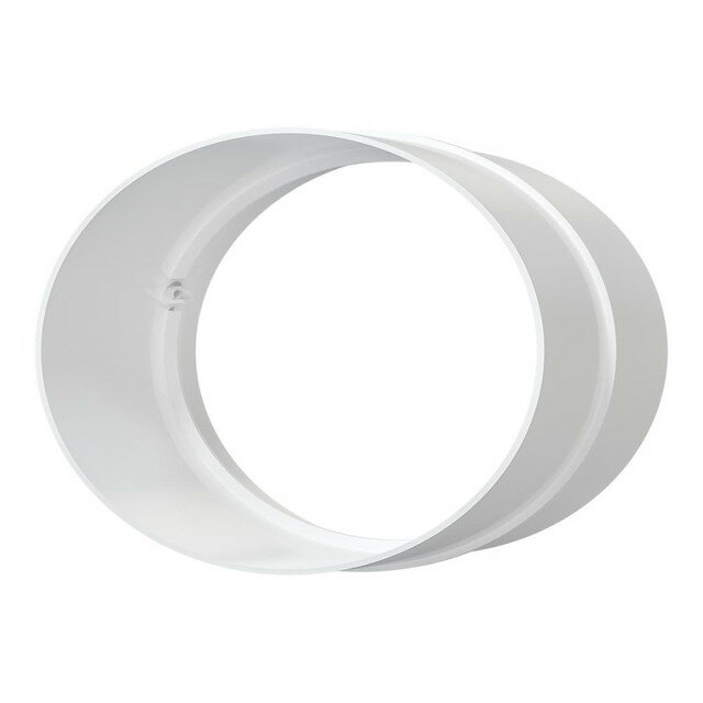 Соединитель ЭРА D125мм пластик белый