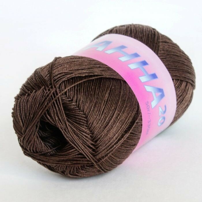 Пряжа Seam ANNA 20 580 т. коричневый (5 мотков)