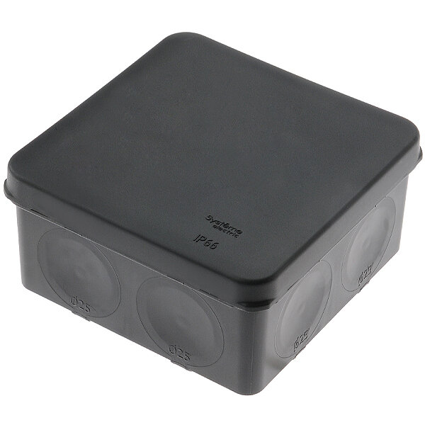 Коробка IMT352971 распаечная пластиковая с мембранами 85х85х42мм IP66 черная Systeme Electric (13 шт. в наборе)