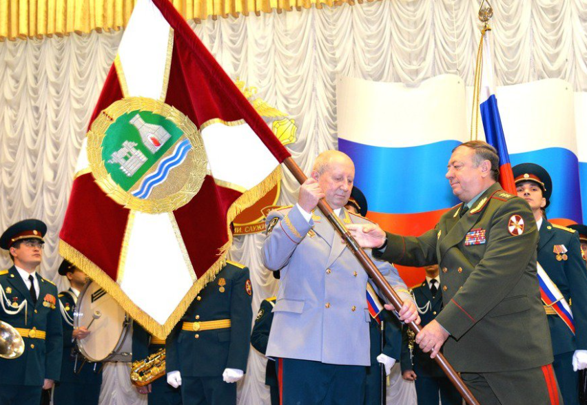 Личный штандарт командующих войском вышитый на бархате 100х150 см