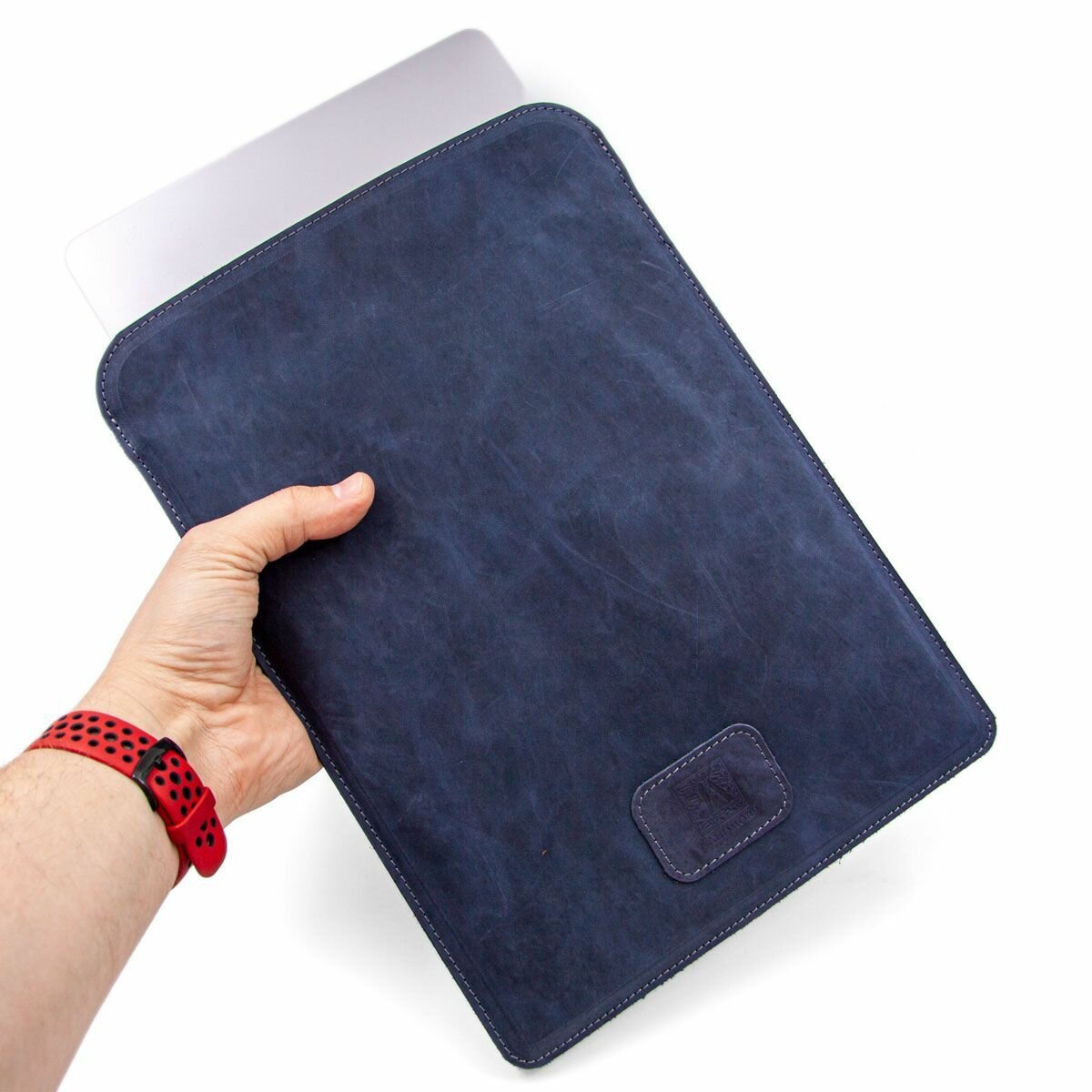 Кожаный чехол для Макбук 14 Pro / Ноутбука 13,3 -14 дюймов, синий, J. Audmorr - Newbridge 13.3 Saphire