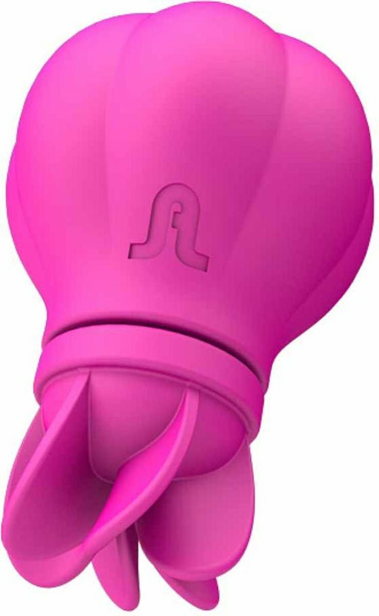 Нежный стимулятор для клитора Adrien Lastic Caress с вибрацией розовый силикон длина 9 см диаметр 5.5 см