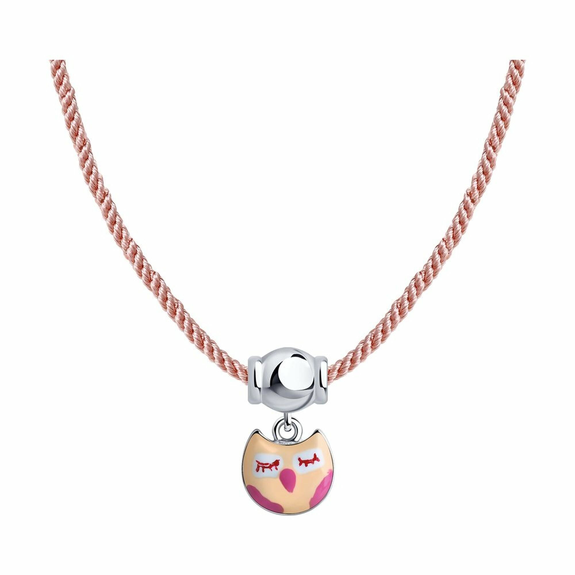 Колье, серебро, 925 проба, родирование, эмаль