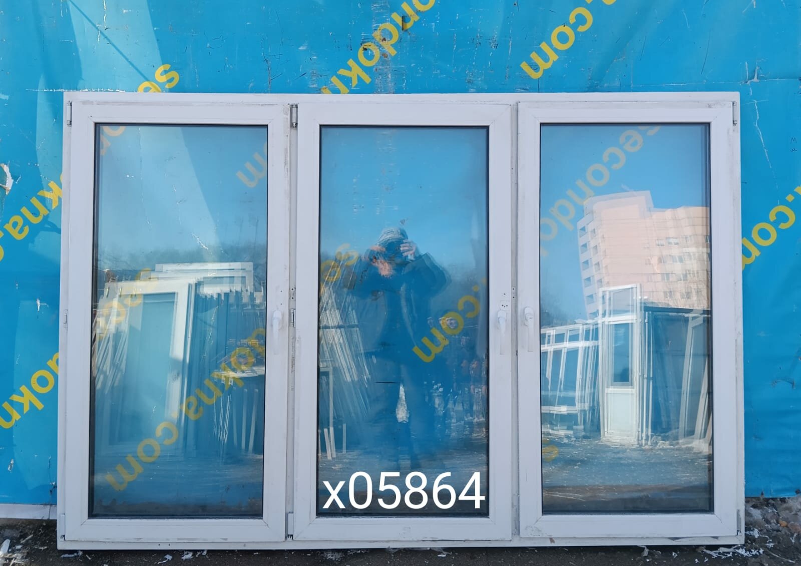 Пластиковое окно Б/У 1560(в)х2340(ш)