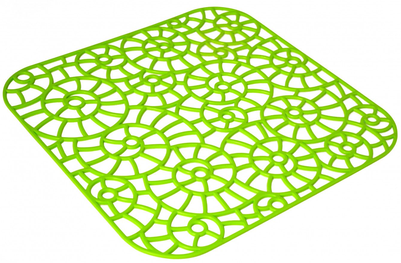 Сетка для раковины Martika Грата пластик зеленая 28х28см.