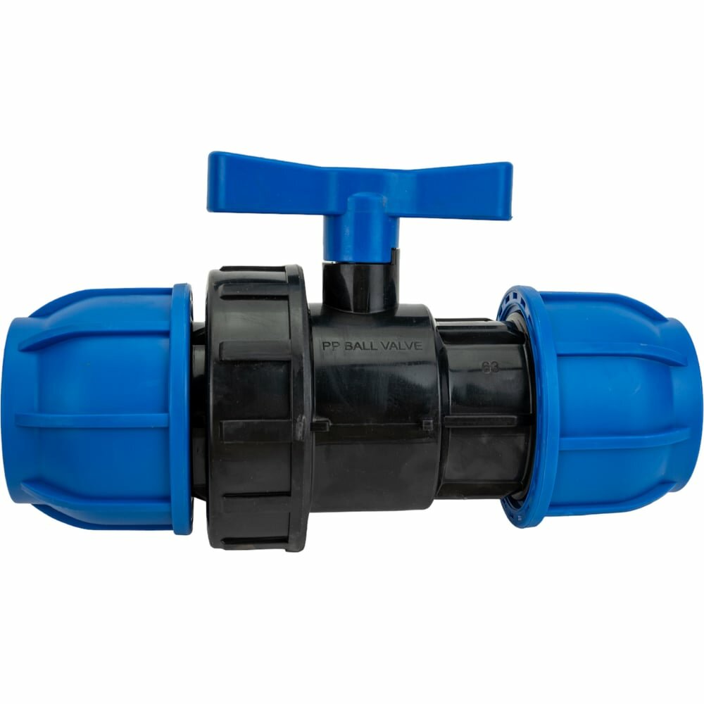 Компрессионный шаровой кран TEBO T-ПНД. Кш.0.63-63. CN