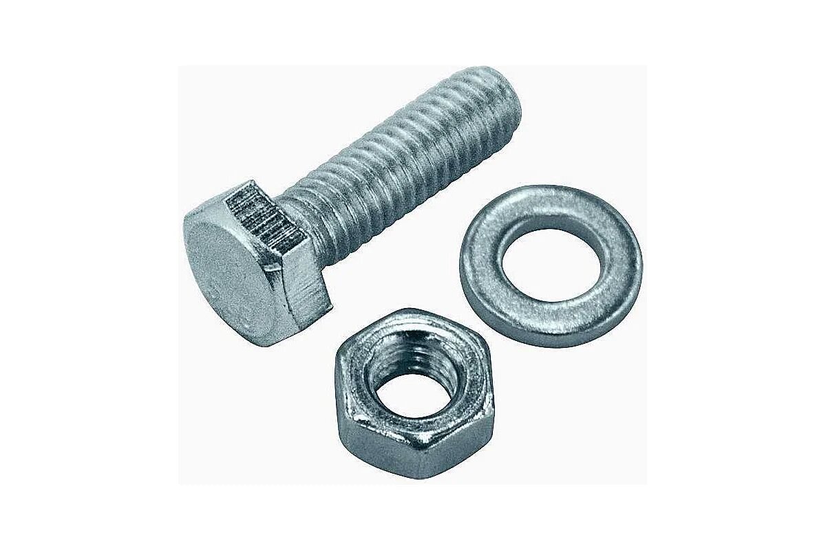 Болт нержавеющий 23 Болта DIN 933 10x30 мм с гайкой и шайбой, комплект 10 шт