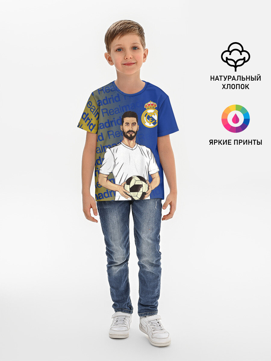 Футболка хлопковая детская СЕРХИО РАМОС / РЕАЛ МАДРИД