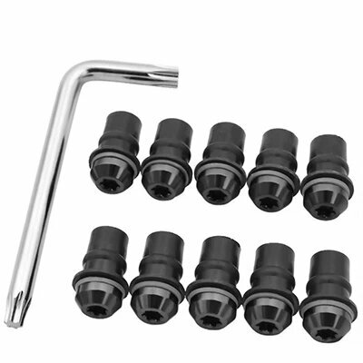 Болты для ветрового стекла мотоцикла 5 мм, 10 шт, крепежные винты для лобового стекла для Yamaha MT03 MT25 MT07 YZF R1 R3 R6 R15 R25 FZ6 черный