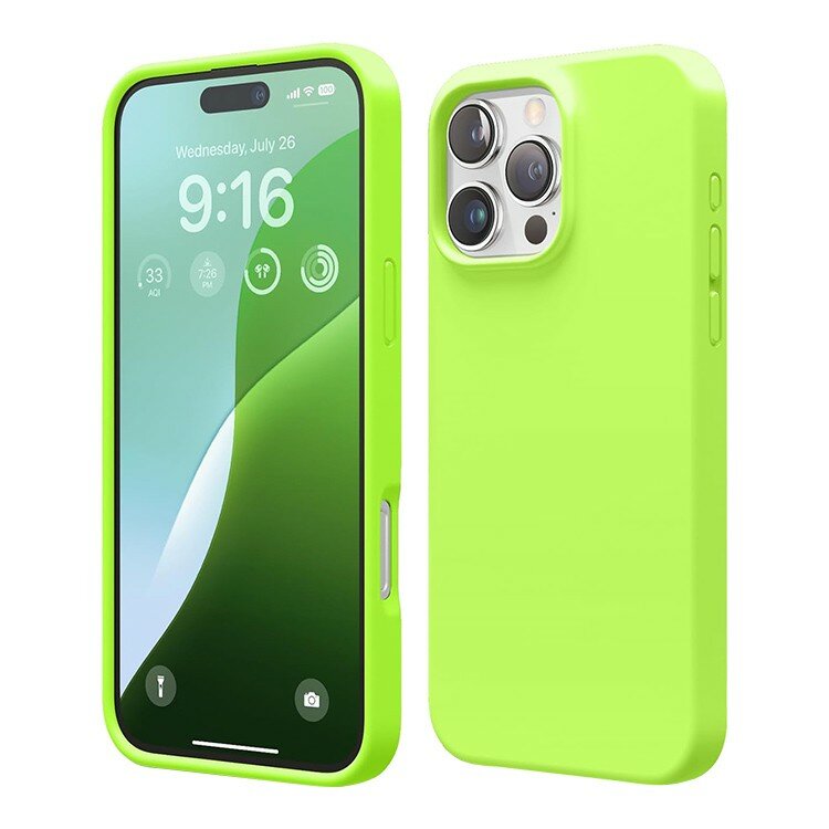 Elago силиконовый чехол для iPhone 16 Pro, Soft silicone (Liquid) Lime Green