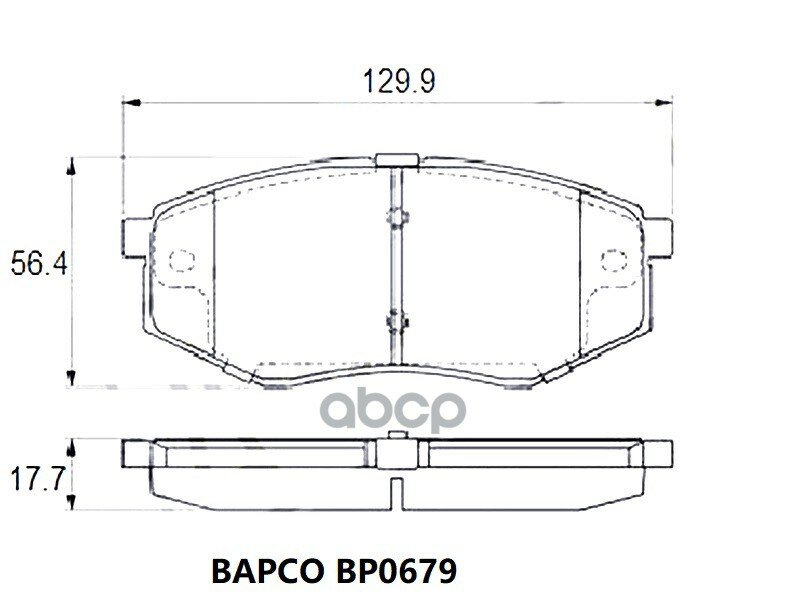 Колодки тормозные дисковые BP0679, комплект, BAPCO арт. BP0679