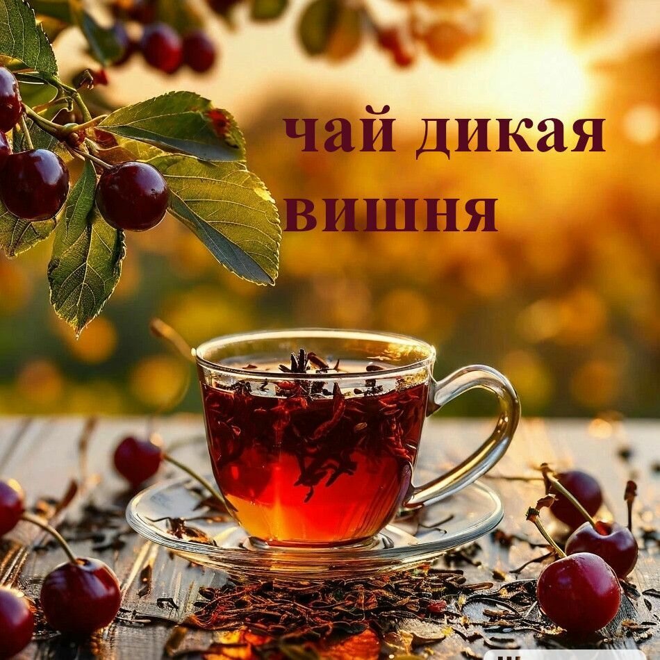 Чай дикая вишня, 200 грамм.