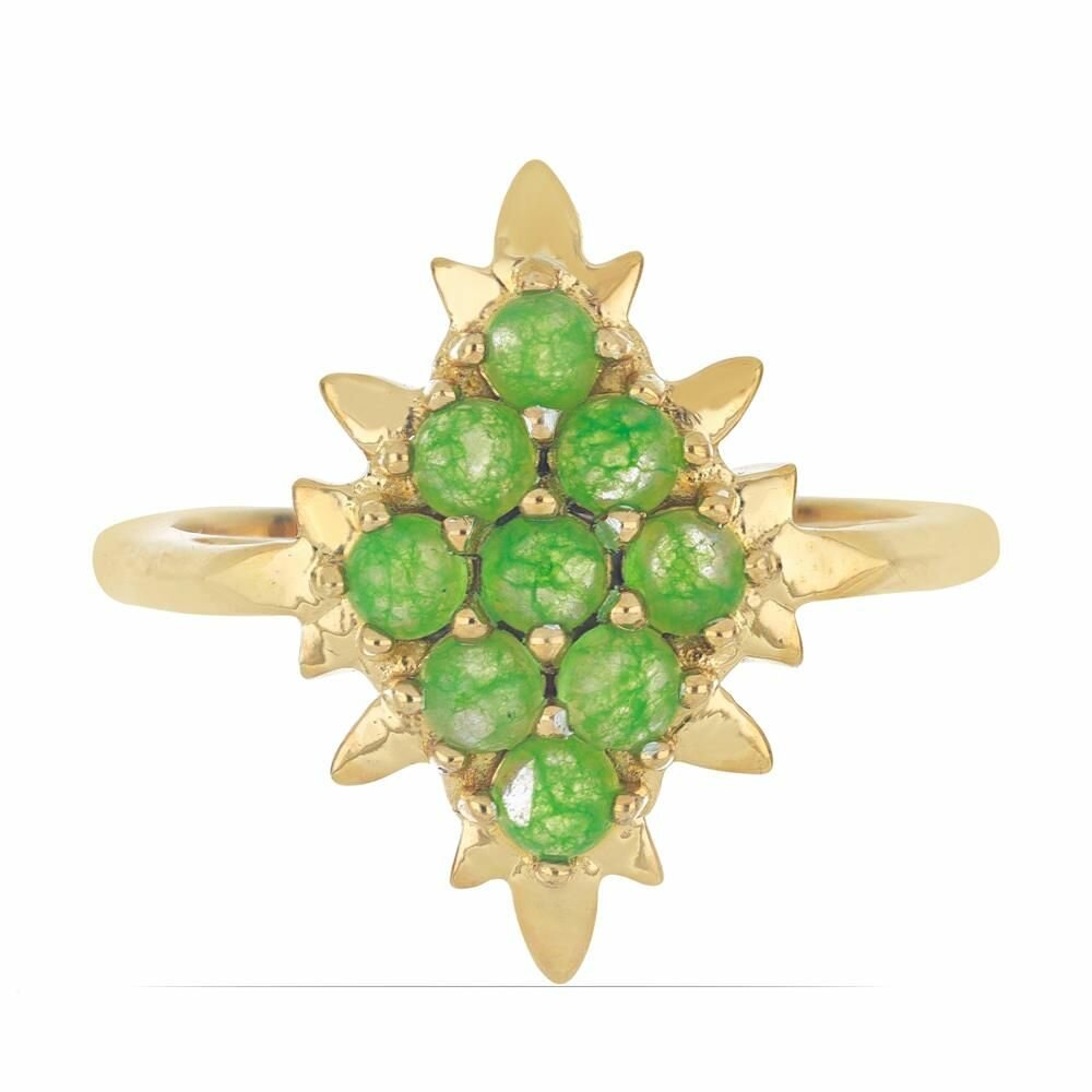 Кольцо, серебро, 925 проба, жадеит