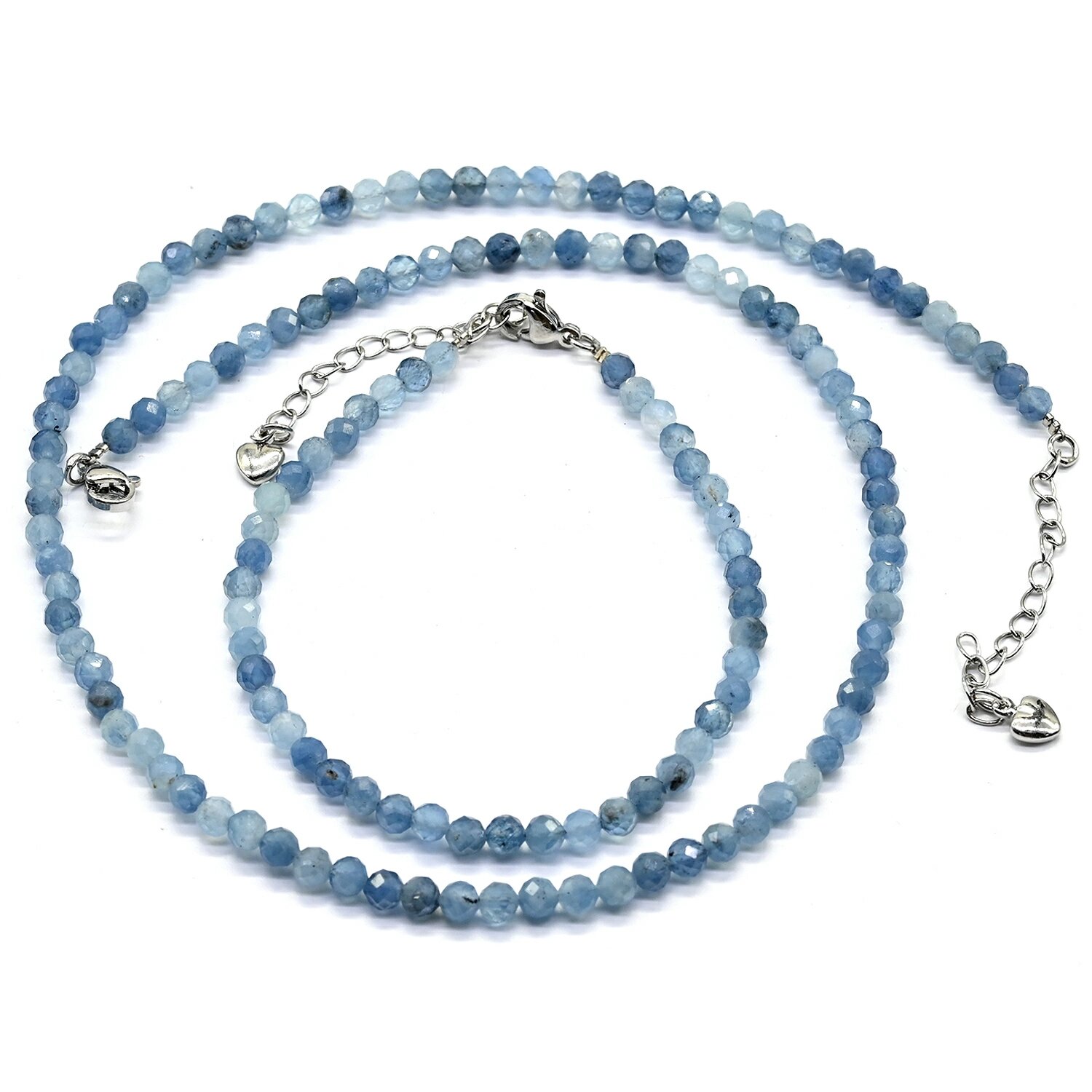 Бусы, аквамарин