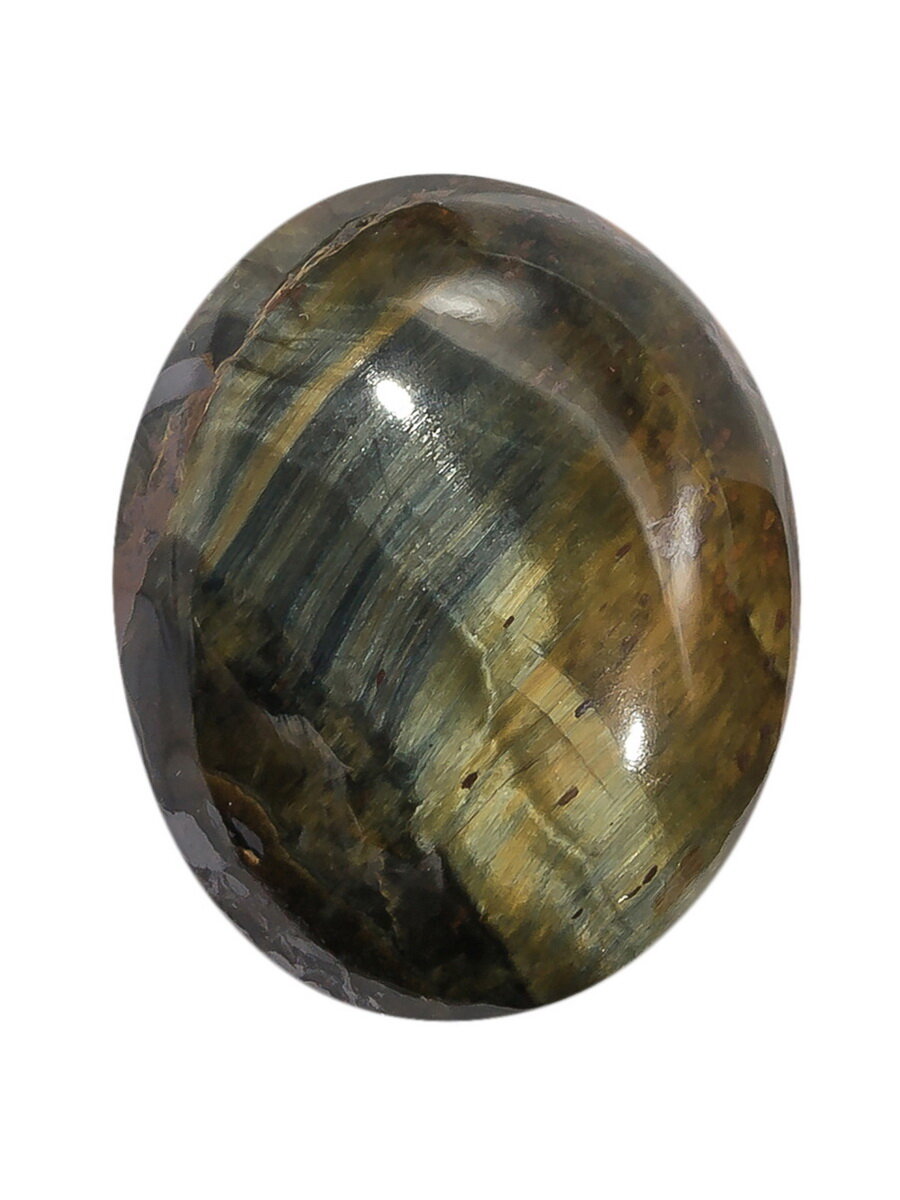 Кабошон Соколиный глаз 33х26х7 мм.