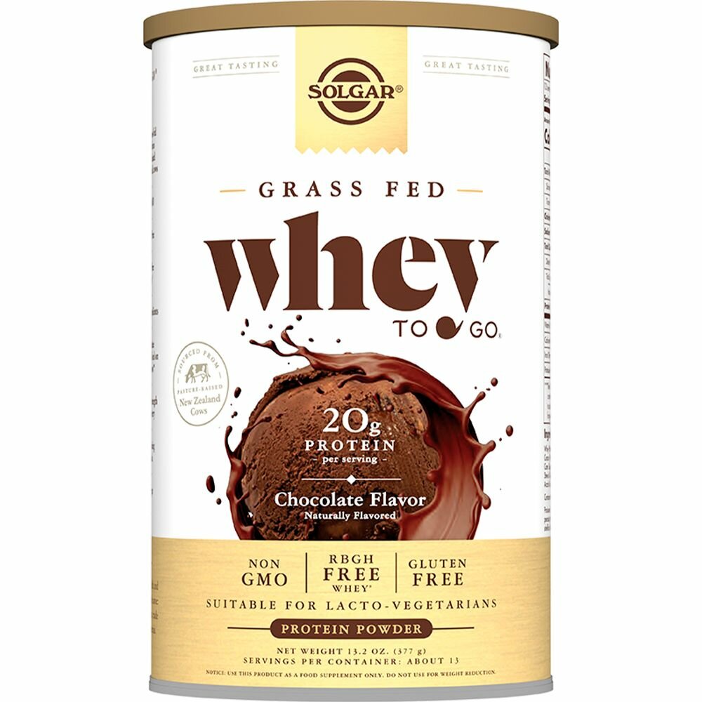 Белковая сыворотка Solgar "Вэй Ту Гоу", изолят сывороточного протеина, 377г