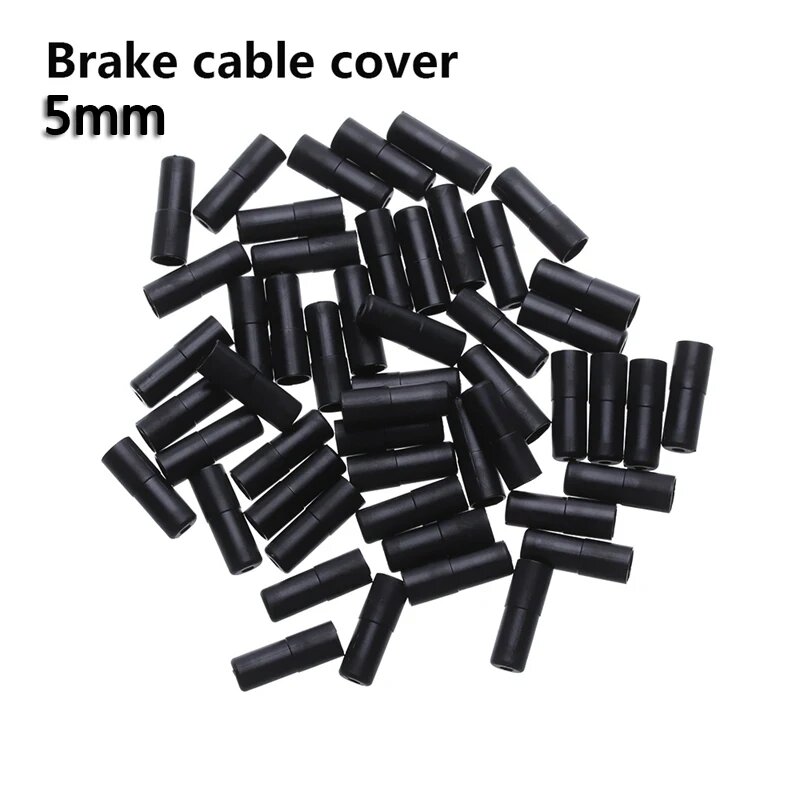 Наконечники тормозных тросов 5mm Brake, черные, 50 шт.