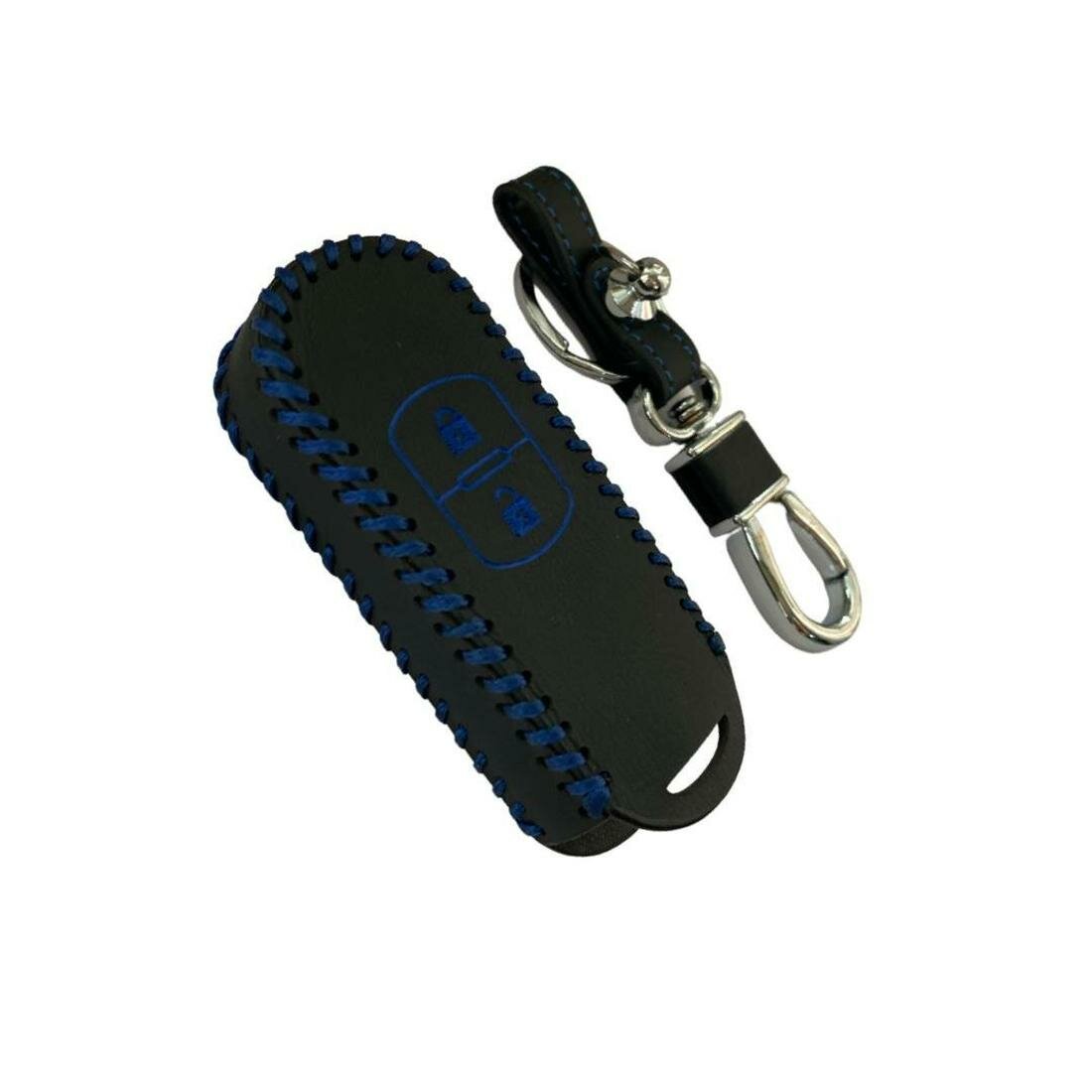 Чехол BGT для автомобильного ключа Mazda (Мазда), экокожа, влагозащитный, ударопрочный, синий