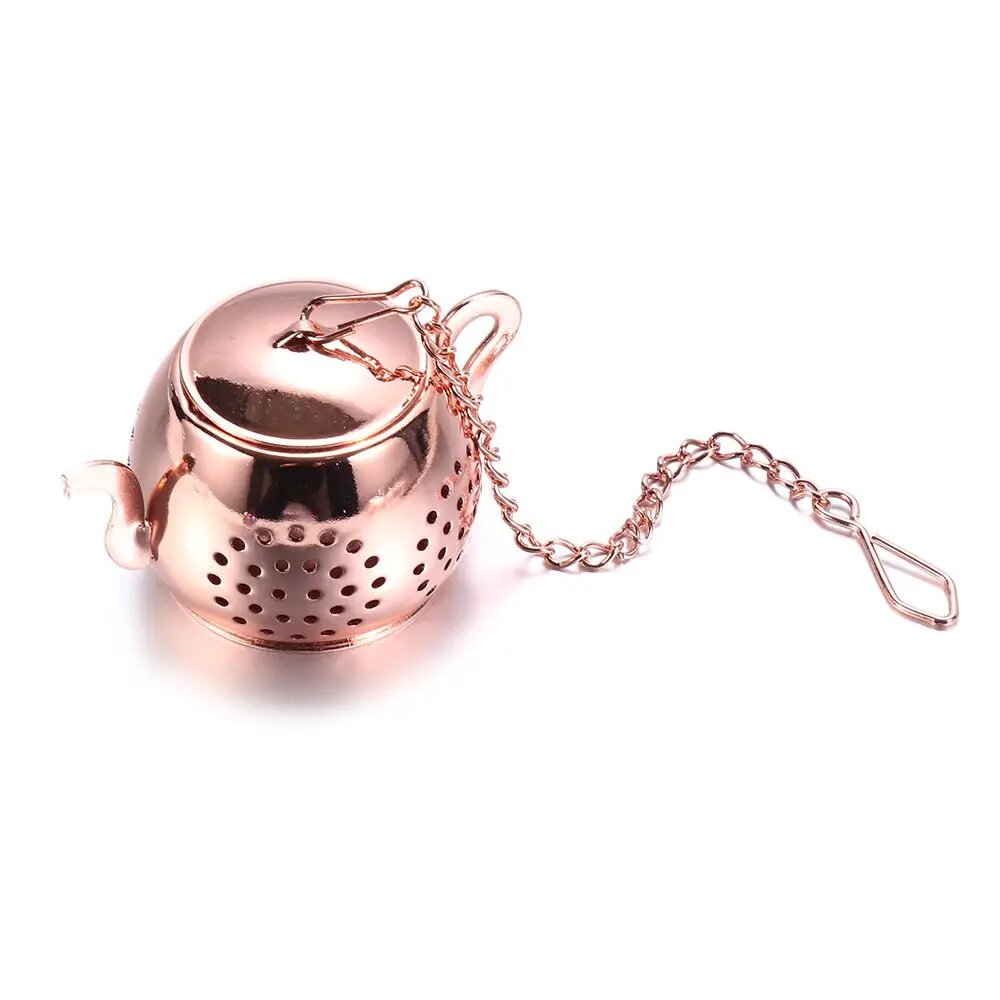 Ситечко для чая KANNERT в форме чайника, rose gold