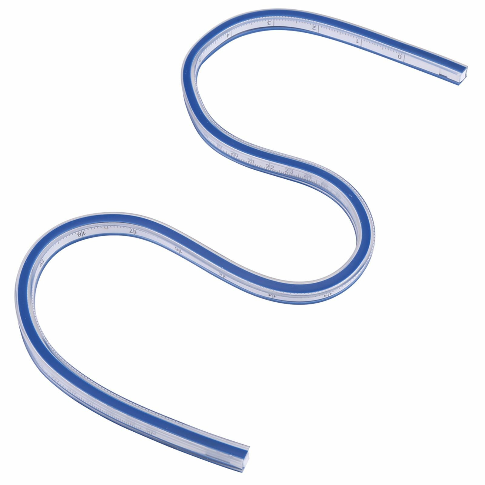 Гибкий пластиковый шаблон для выкройки, 30 см, двусторонний, для черчения и шитья