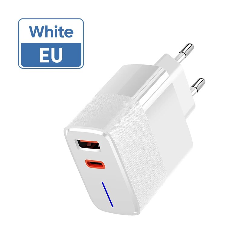 Elough 100 Вт Быстрая зарядка USB светодиодное зарядное устройство PD Quick Charge 5.0 USB Type C Адаптер зарядного устройства для iPhone Max Samsung Xiaomi Huawei white EU