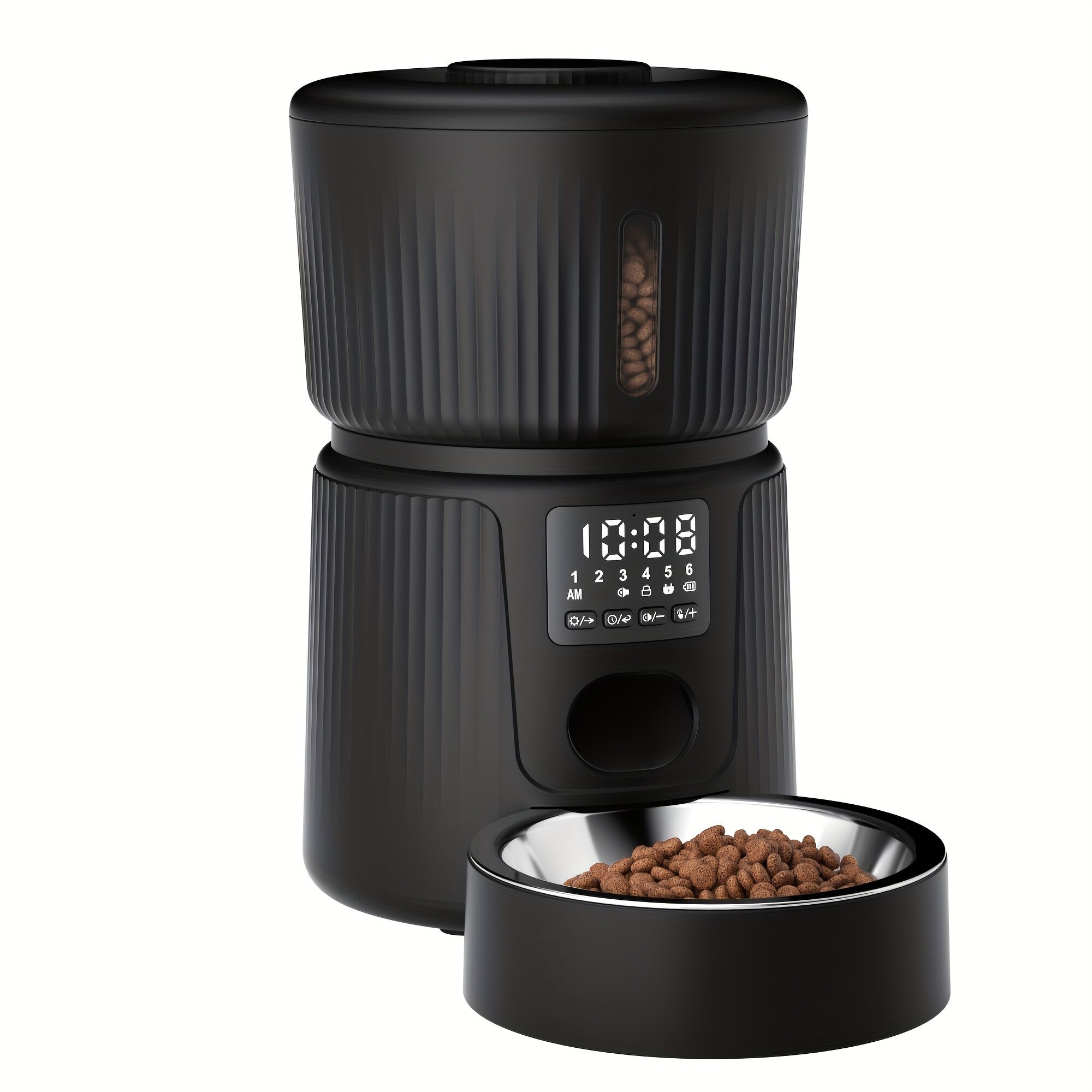 Автоматическая кормушка для кошек — дозатор корма на 101,44 унции с 6 кормлениями и медленной подачей для кошек и мелких собак, двойное питание, включая пакет с осушителем — умный дозатор корма для кошек