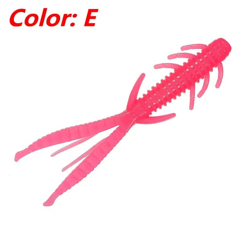 Силиконовая приманка креветка 72 мм, Color: E, Красный