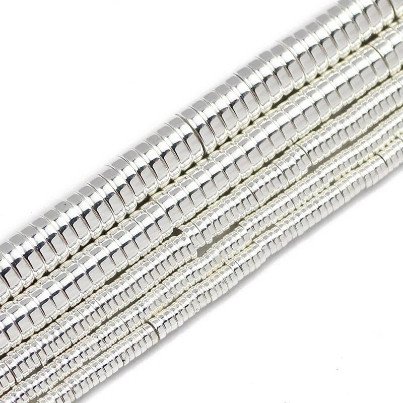 JHNBY Гематит Бусины Розовое Золото 3/4/6/8 мм Белый, 6x2mm 170pcs, Platinum