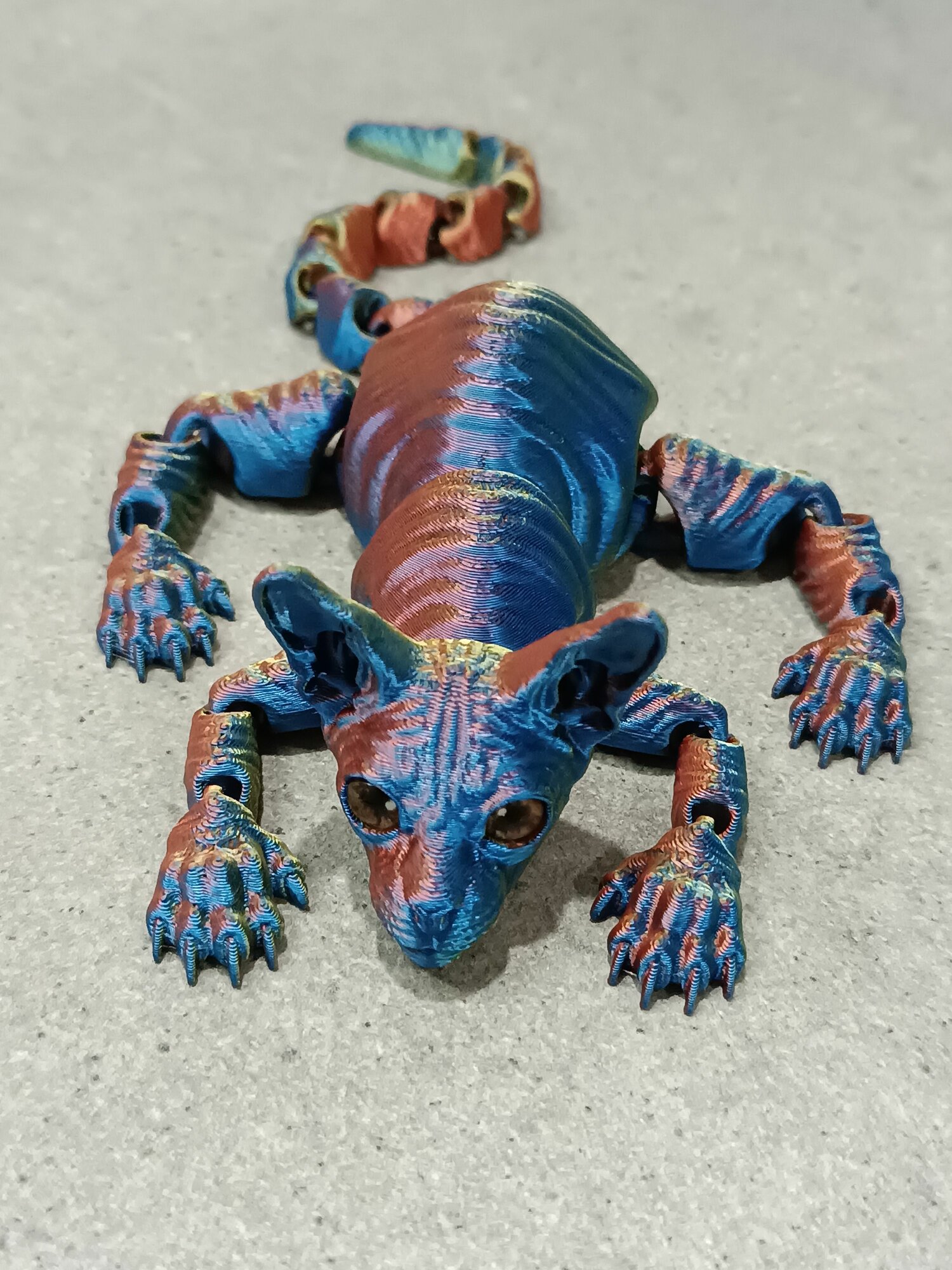 Игрушка антистресс кот сфинкс 3D подвижный